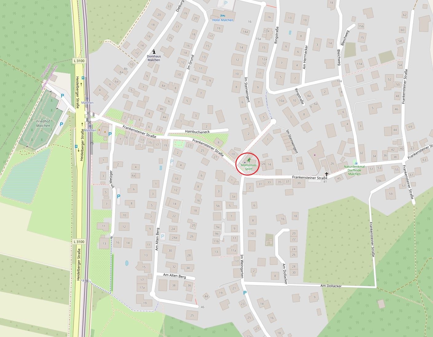 Wie Sie uns finden – Mathomias Sport - Seeheim